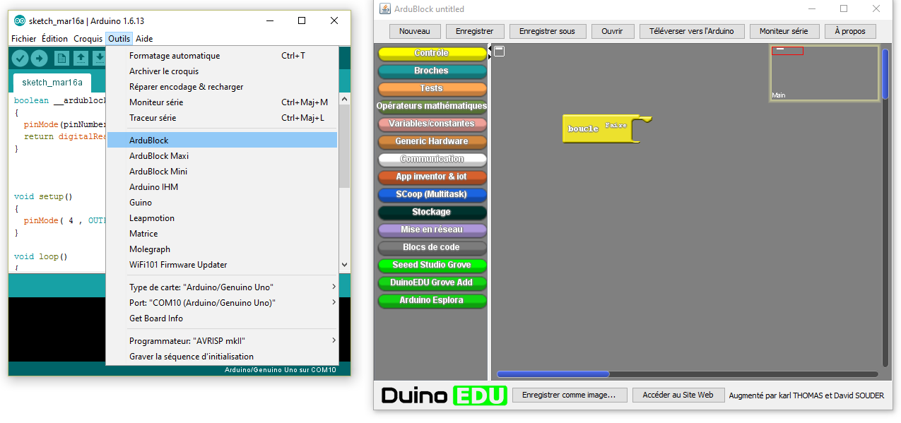 POUR DÉMARRER ARDUINO